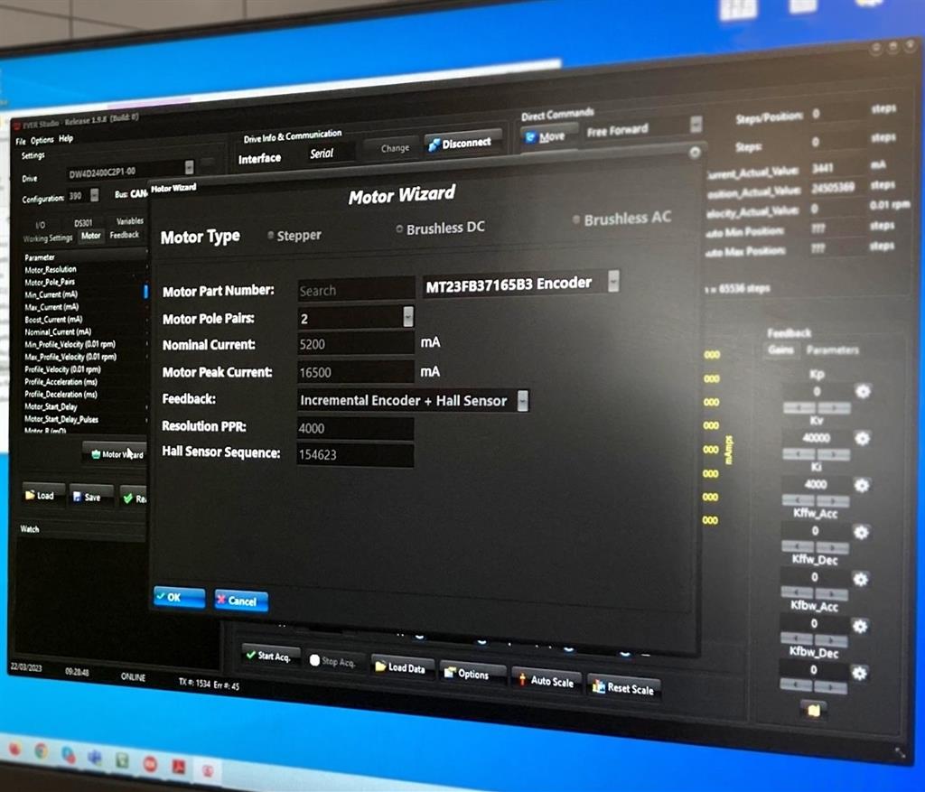 Wiring Check and Motor Wizard